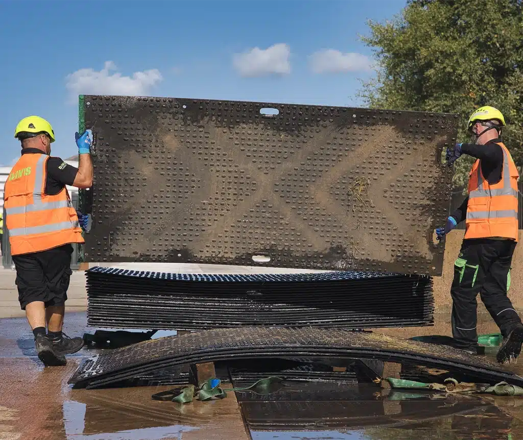 Hire Ground Protection Mats - Plastic Ground Cover | Davis Track Hire